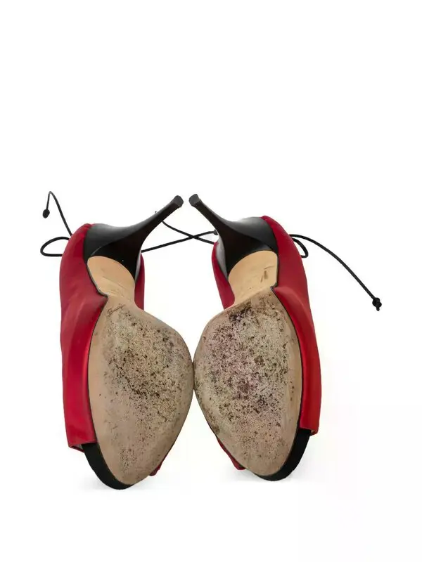 GIUSEPPE ZANOTTI 110mm Satin Pumps - Red