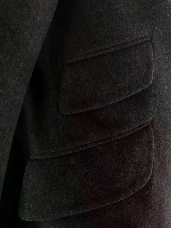 A.N.G.E.L.O. VINTAGE CULT 1990s Single-breasted Wool-cashmere Coat - Grey