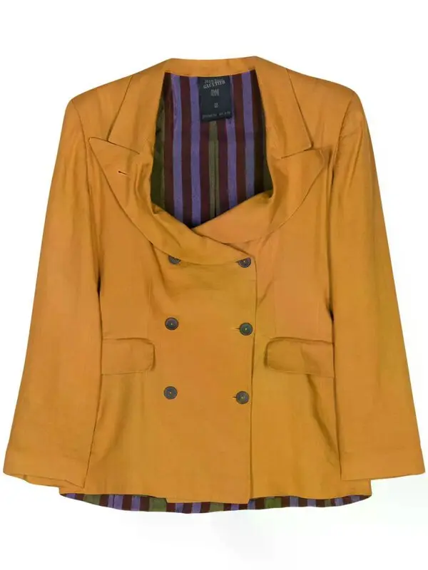 JEAN PAUL GAULTIER 1990s Double-breasted Linen Blazer