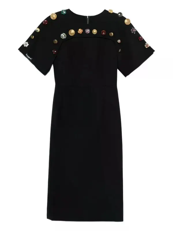 Dolce & Gabbana Button-embellished A-line Mini Dress
