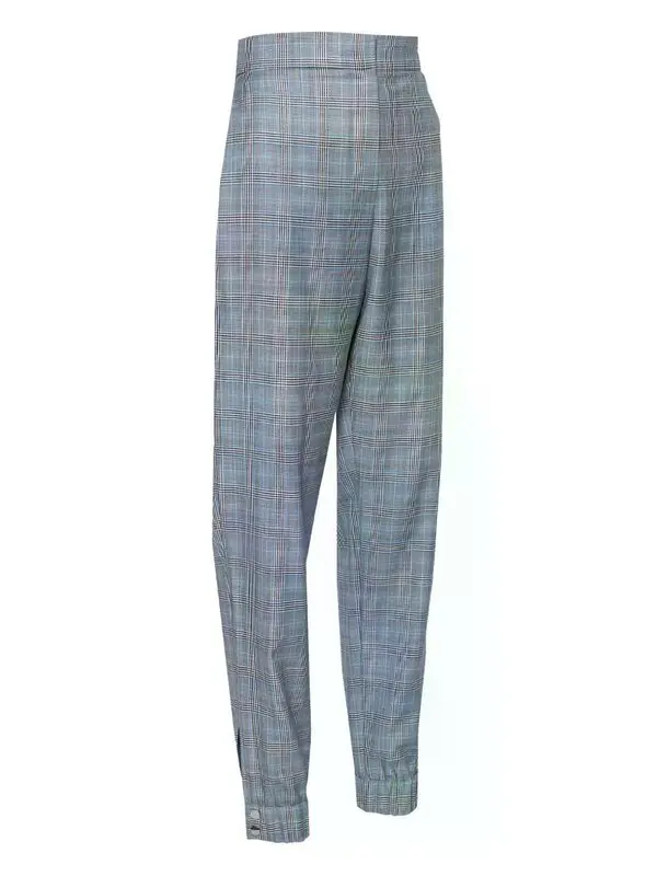 Tibi Plaid Banded-cuff Trousers
