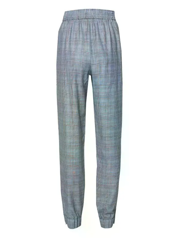Tibi Plaid Banded-cuff Trousers