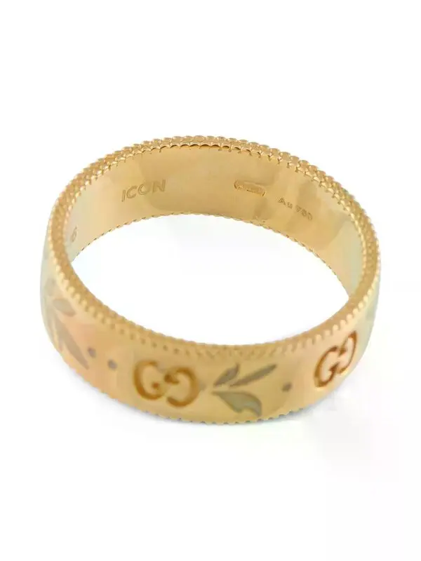 Gucci 18k Rose Icon Blooms Ring - Gold