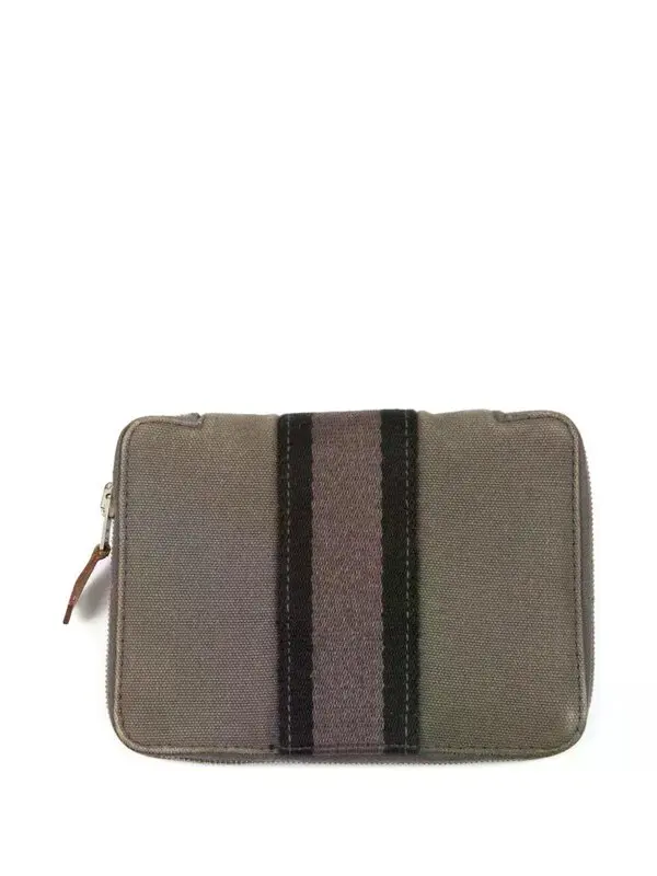 Hermès 2000s Toto Striped Wallet - Grey