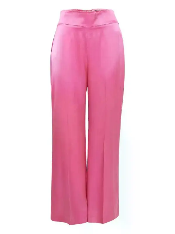 David Koma Lace-up Satin Trousers