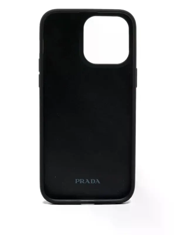 Prada 2024 Crystal-embellished Iphone 14 Pro Case - Black