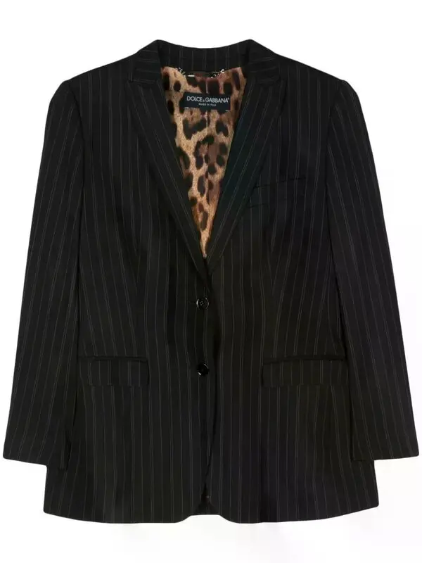 Dolce & Gabbana 1990s Striped Single-breasted Blazer