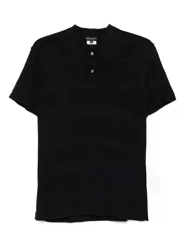 Comme Des Garçons 2000s Cotton Polo Shirt - Black