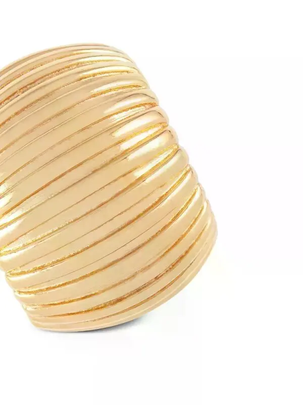 Givenchy 1980s Textured -plated Brass Clip-on Earrings