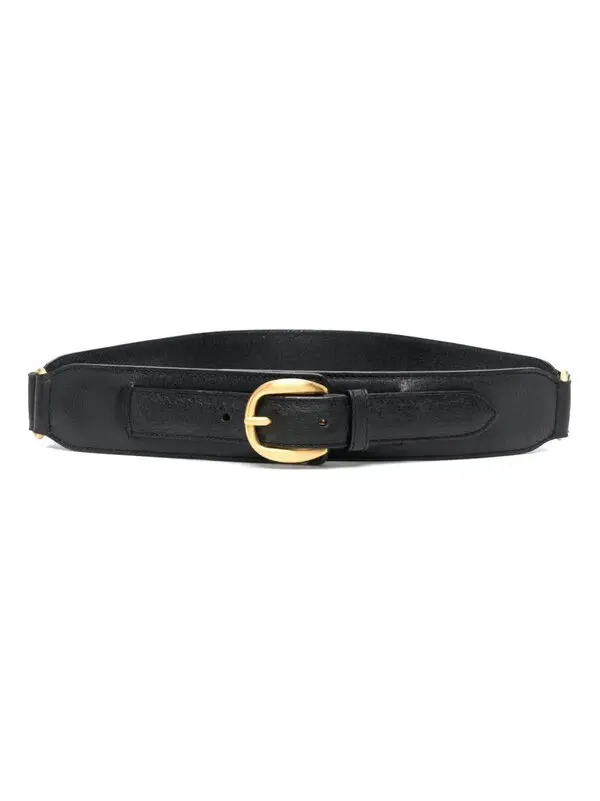 Gucci 2000s Leather Buckle Belt - Black