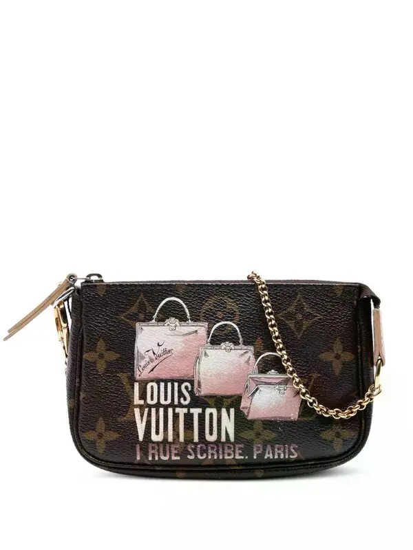 LOUIS VUITTON Monogram Affiche Mini Pochette Accessoires Handbag - Brown