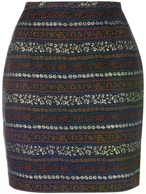 JEAN PAUL GAULTIER 1990s Patterned Jacquard Skirt