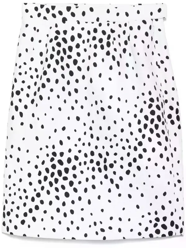 Givenchy X Alexander Mcqueen 1990s Polka-dot Skirt - White