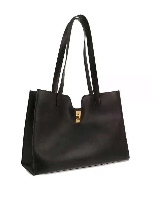 Celine Cabas 16 Leather Shoulder Bag - Black