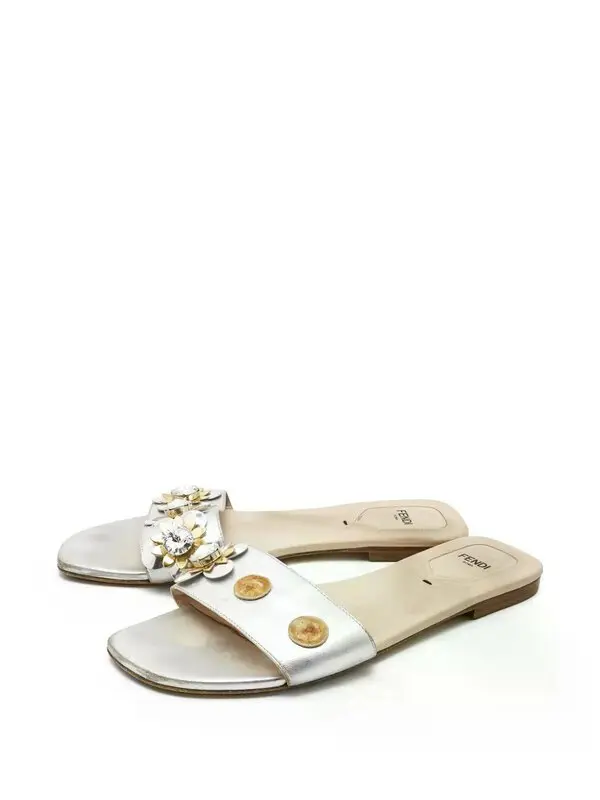Fendi Floral-appliqué Sandals