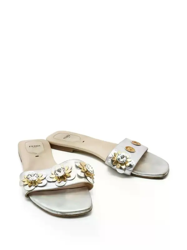 Fendi Floral-appliqué Sandals