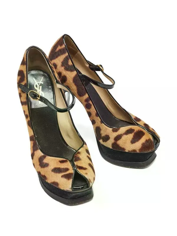 Saint Laurent 130mm Leopard-print Platform Pumps