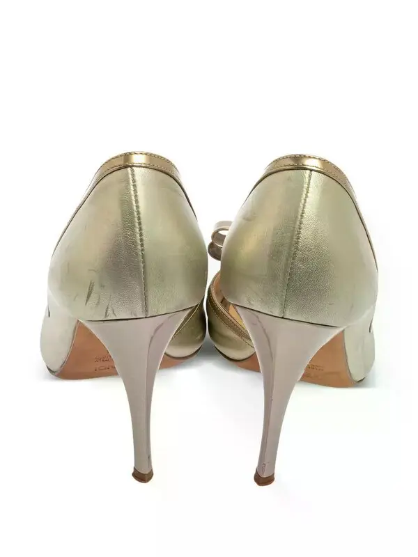 Fendi 100mm Peep-toe Bow-detail Pumps