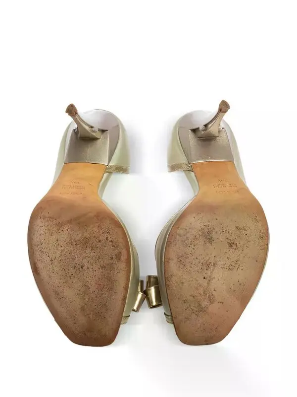 Fendi 100mm Peep-toe Bow-detail Pumps