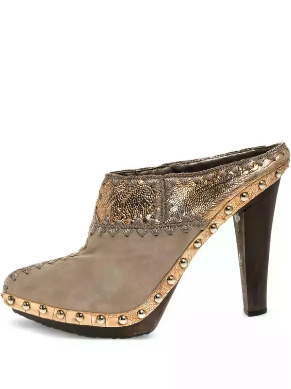 SERGIO ROSSI Embellished Heeled Mules