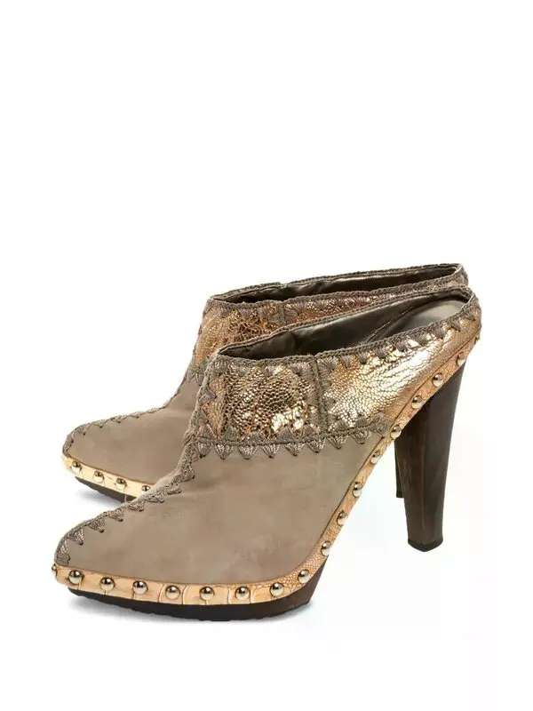 SERGIO ROSSI Embellished Heeled Mules