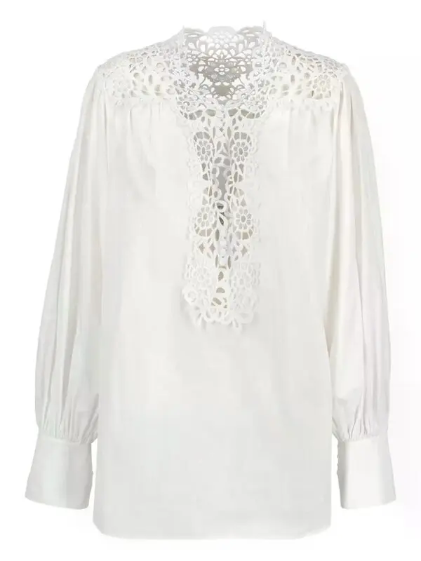 Ermanno Scervino Lace-insert Cotton Blouse