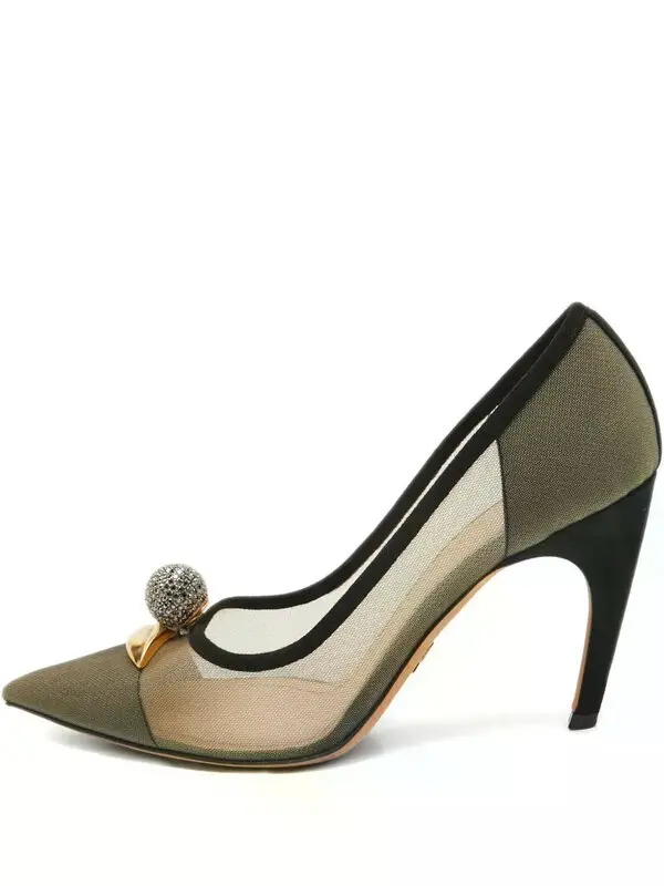 Dior 110mm Mesh Suede Pumps