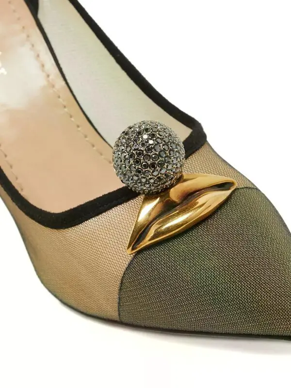 Dior 110mm Mesh Suede Pumps