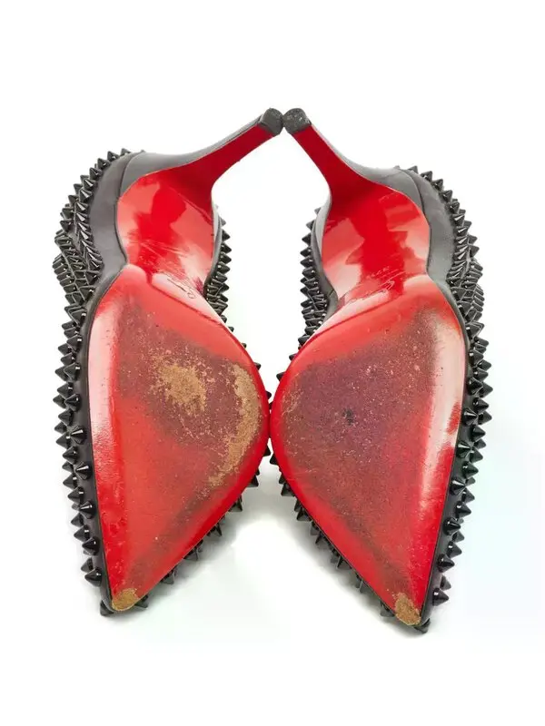 CHRISTIAN LOUBOUTIN 100mm Spike-embellished Pointed-toe Pumps