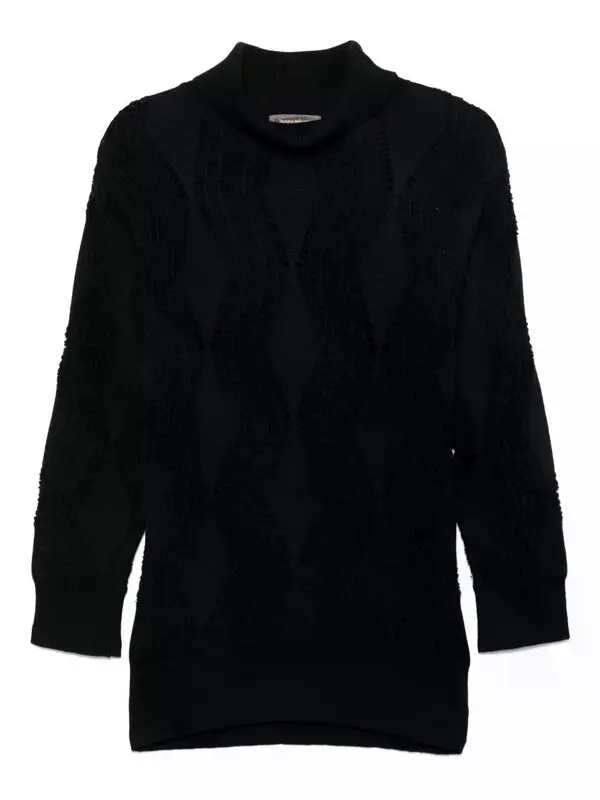 Issey Miyake 1980s Turtleneck Textured Sweater