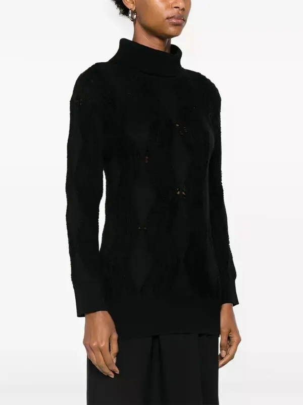 Issey Miyake 1980s Turtleneck Textured Sweater
