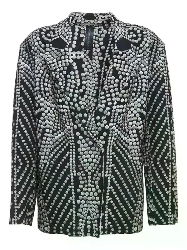 Norma Kamali Beaded Patterned Blazer