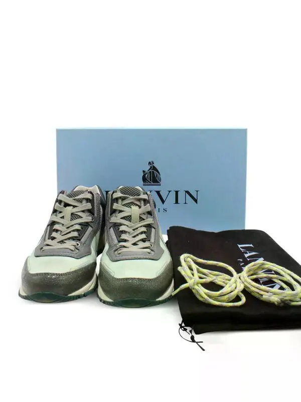 LANVIN Panelled Sneakers - Green