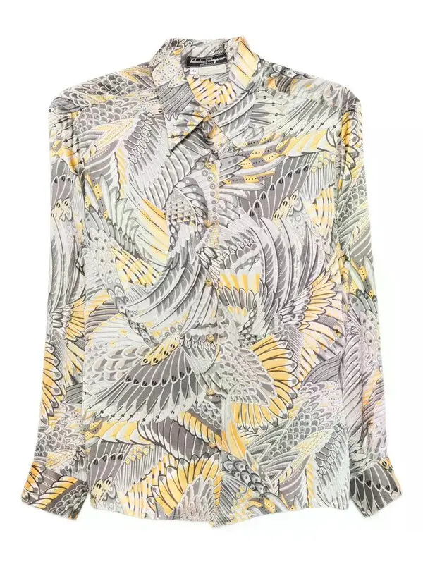 FERRAGAMO 1980s Silk Wing Shirt