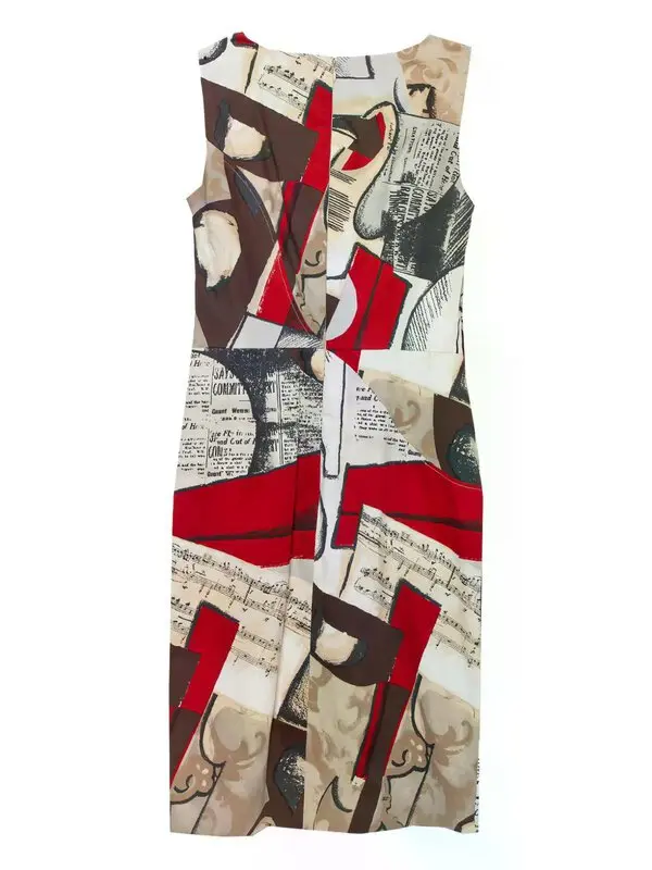 Oscar De La Renta Abstract-pattern Print Midi Dress