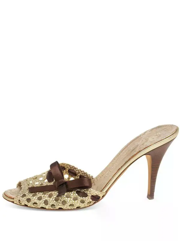 GIUSEPPE ZANOTTI Woven Bow Sandals