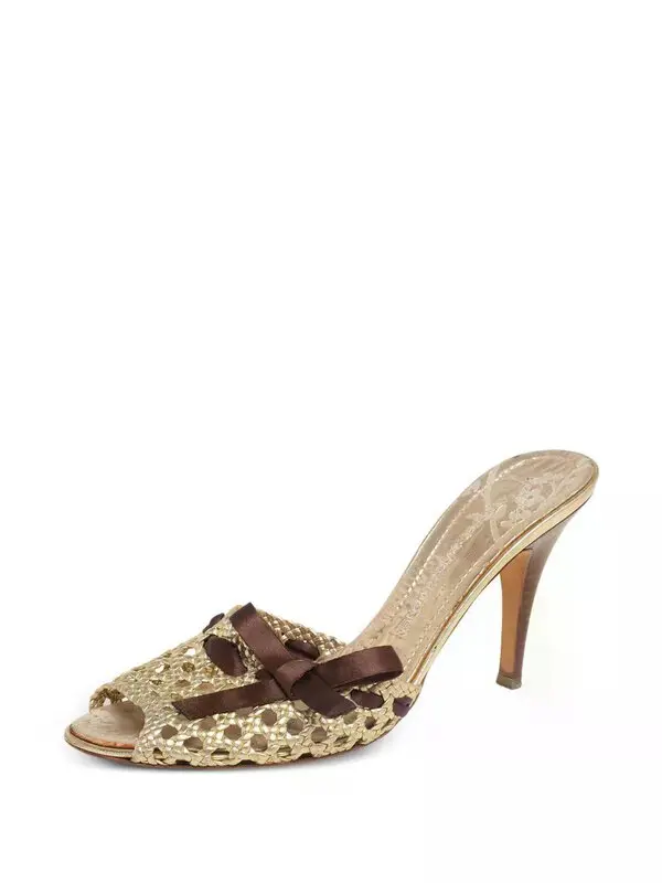 GIUSEPPE ZANOTTI Woven Bow Sandals
