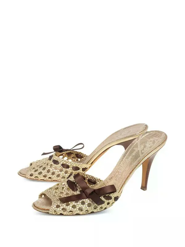 GIUSEPPE ZANOTTI Woven Bow Sandals