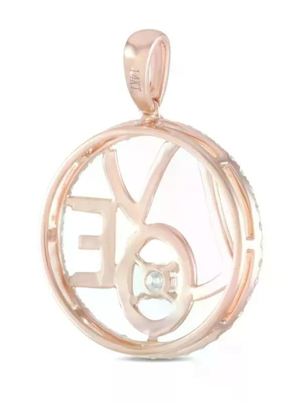 LB EXCLUSIVE 14k Rose Gold Diamond Love Pendant