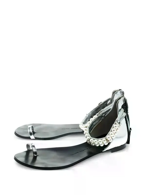 GIUSEPPE ZANOTTI Leather Flat Sandals
