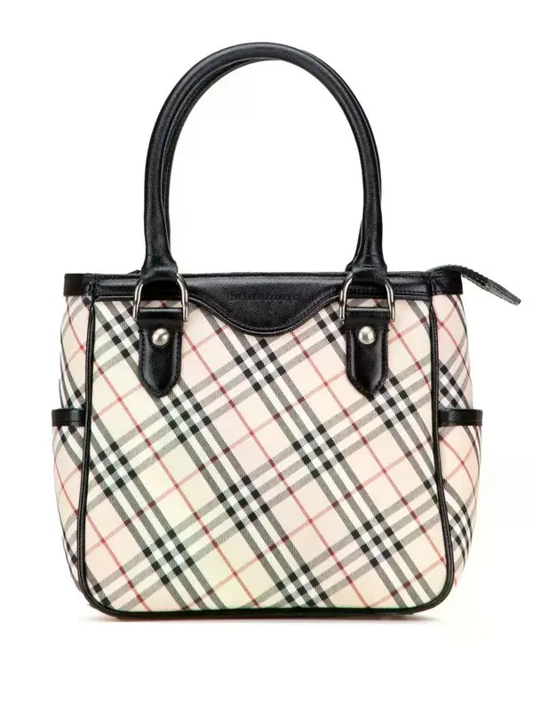 Burberry Nova Check Canvas Handbag - Brown