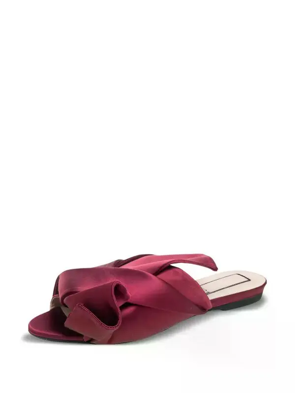 N°21 Twisted Satin Flat Sandals