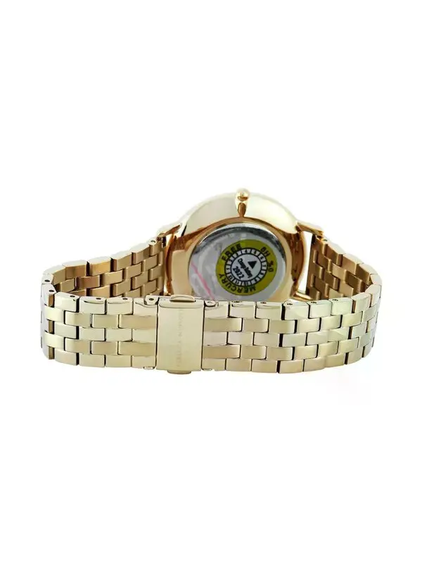 Rebecca Minkoff Major 35mm Watch With Crystal-encrusted Bezel And Link Bracelet - Gold