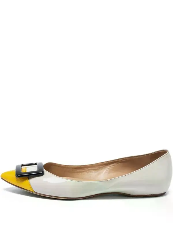 ROGER VIVIER Trompette Buckle-embellished Ballet Flats