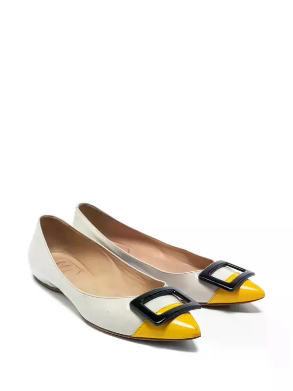 ROGER VIVIER Trompette Buckle-embellished Ballet Flats