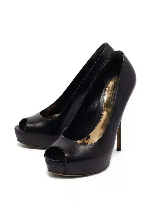 Gucci Peep-toe Heeled Pumps