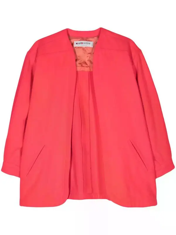Saint Laurent Pre-owned 1980s Open-front Cotton Jacket