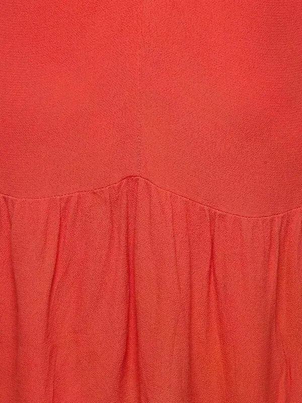 Sandro Sleeveless Ruffle-hem Midi Dress - Red
