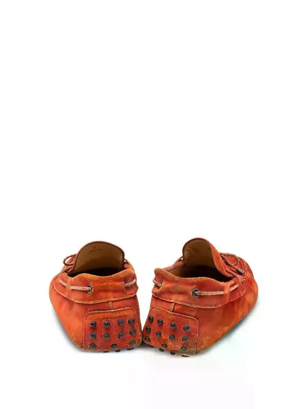 TOD'S Suede Moccasin Loafers - Orange