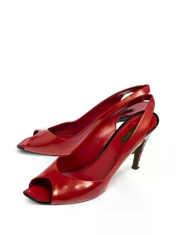 LOUIS VUITTON 100mm Leather Slingback Pumps